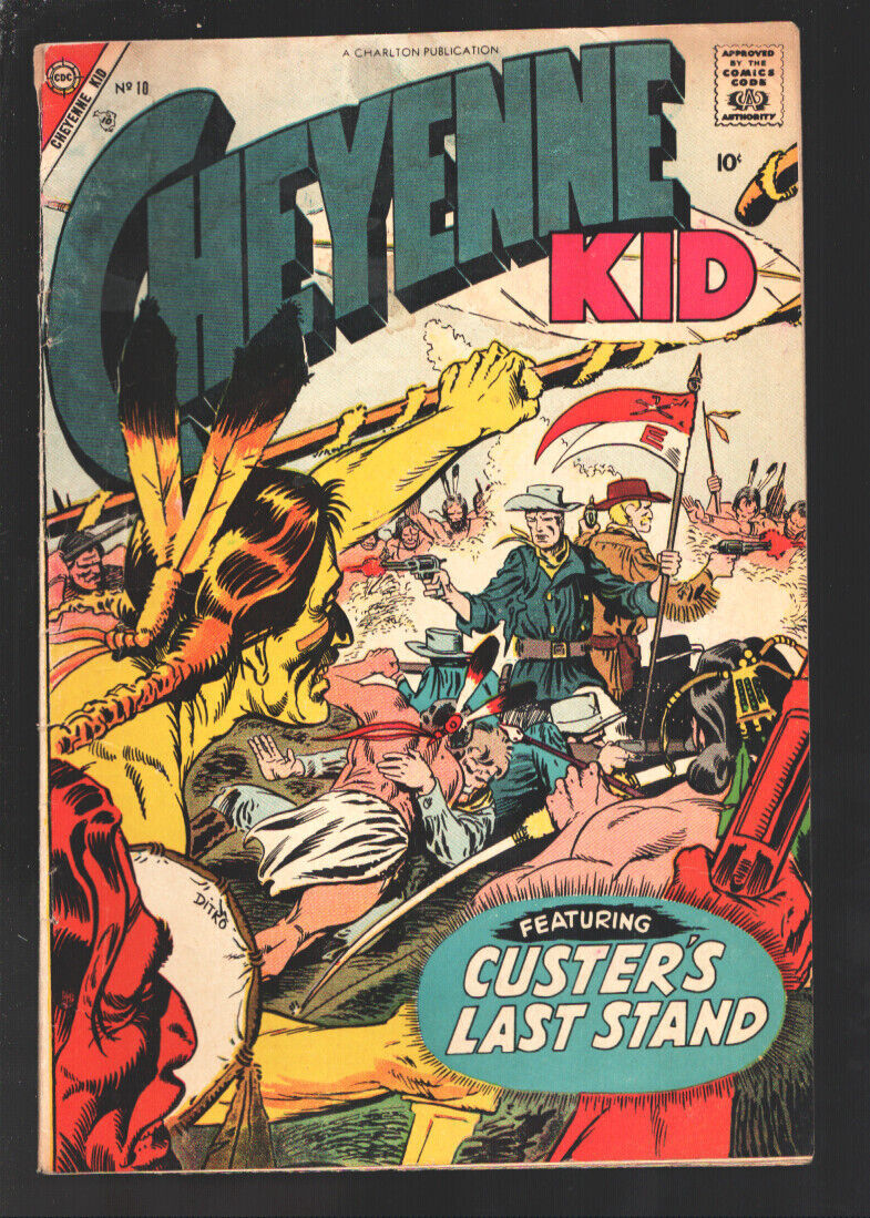 Cheyenne Kid #10 1957-Custer's Last Stand issue-Cover art by Steve ...