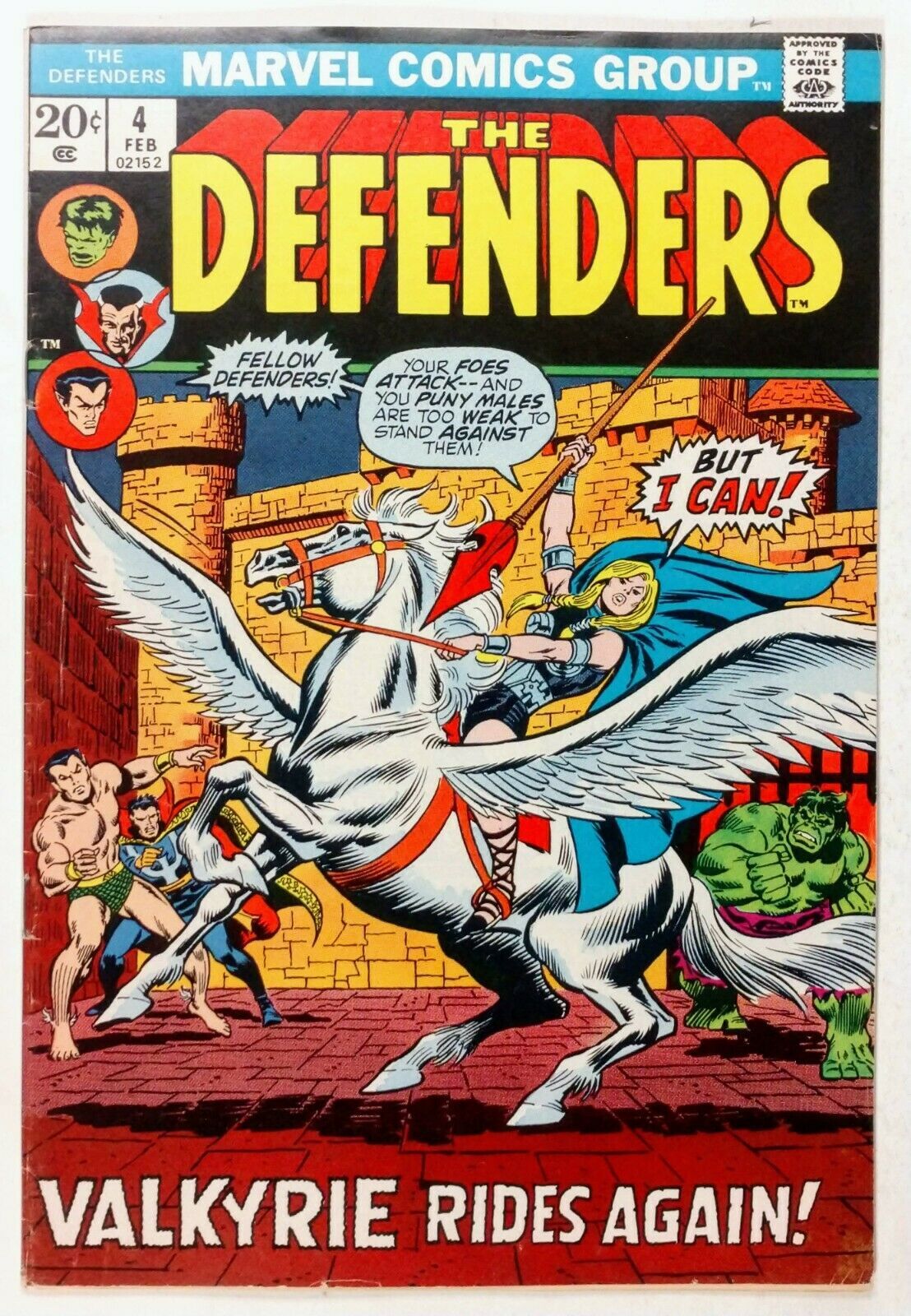 Defenders #4, 1st appearance of Barbara Norris as Valkyrie | Comic ...