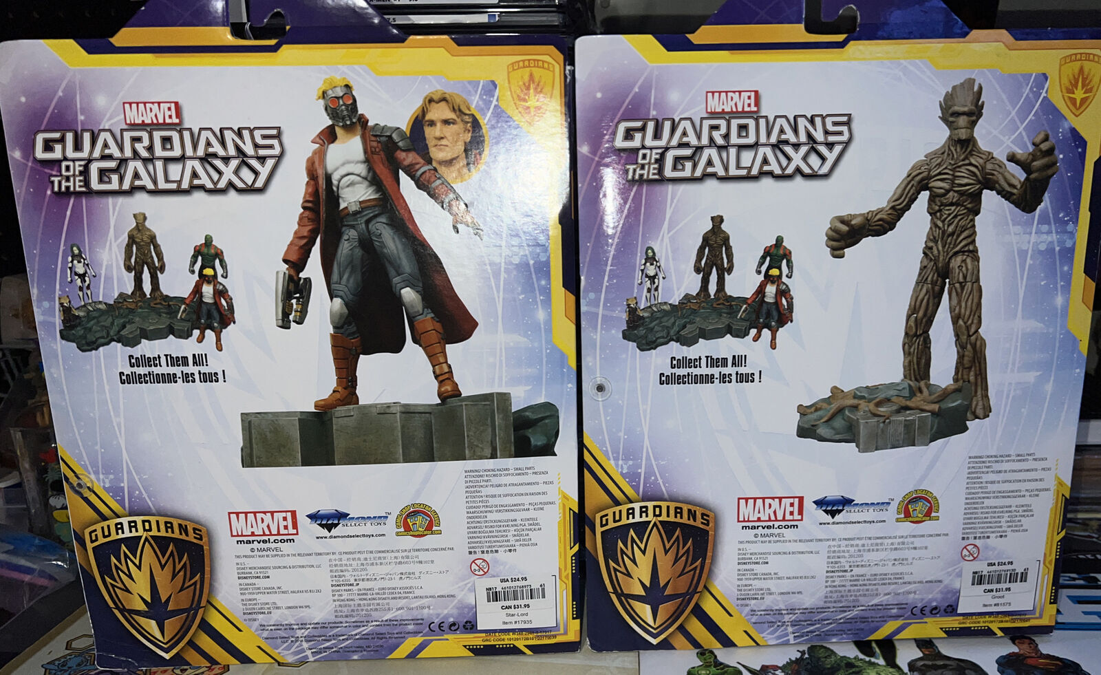 Groot & Starlord Marvel Select Special Ed Disney Store | Comic ...