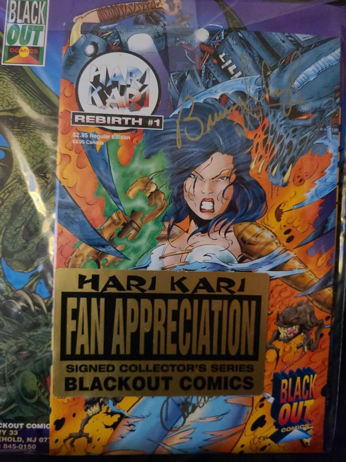 2 Signed Hari Kari Fan Appreciation : Rebirth #1 Live And Untamed #0 ...