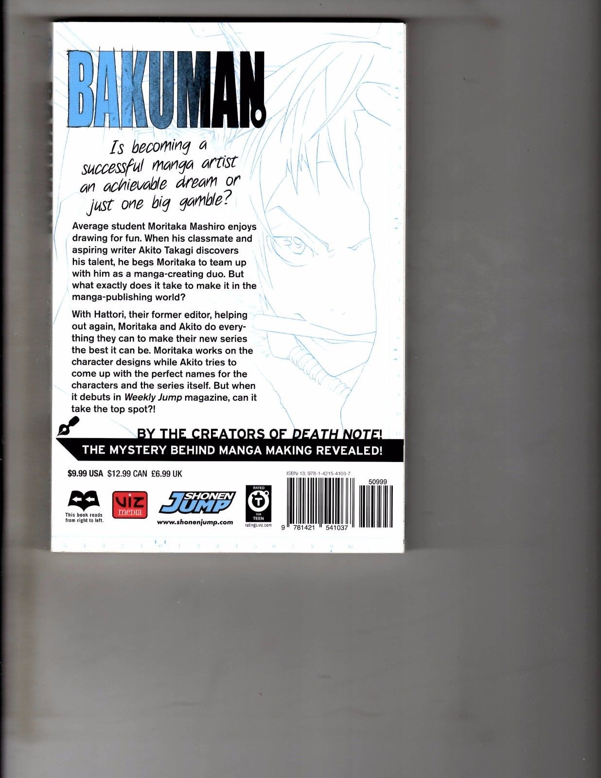 Bakuman Vol 11 TPB Manga Anime Death Note Bleach Naruto Dragonball WR1 ...