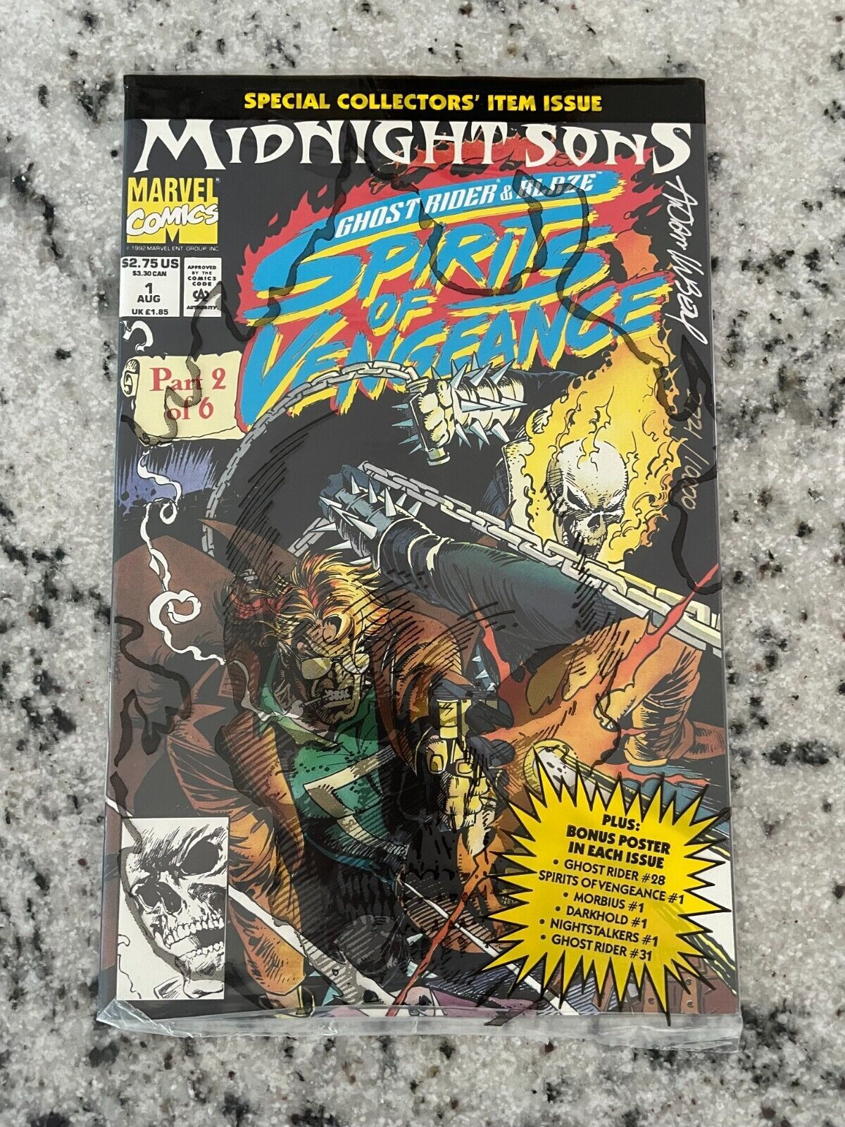 Ghost Rider & Blaze Spirits Of Vengeance # 1 NM SEALED & Signed KUBERT ...