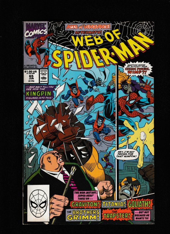 Web of Spider-Man #65 (1990) VF- | Comic Books - Copper Age, Marvel ...