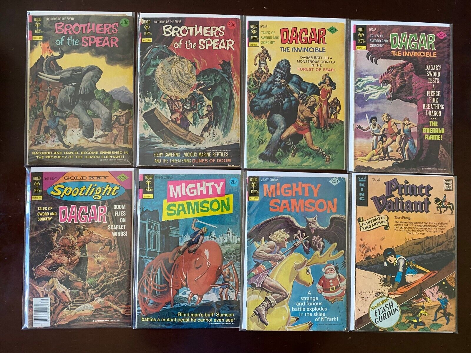 Bronze Age Gold Key sword + sorcery/ barbarian comic lot 16 different ...