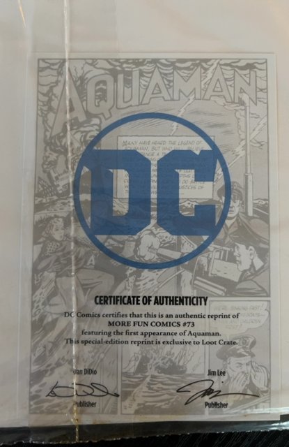 More Fun Comics #73 Loot Crate Exclusive 1st Aquaman 1st Green Arrow VF ...