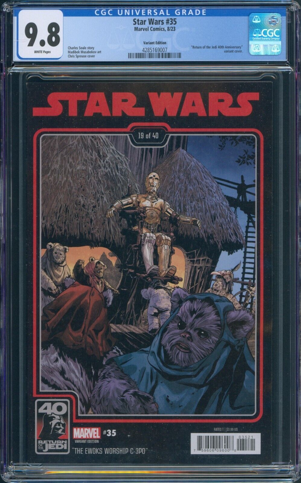 Star Wars #35 CGC 9.8 1st Full Dr. Cuata Sprouse Return of Jedi Var ...