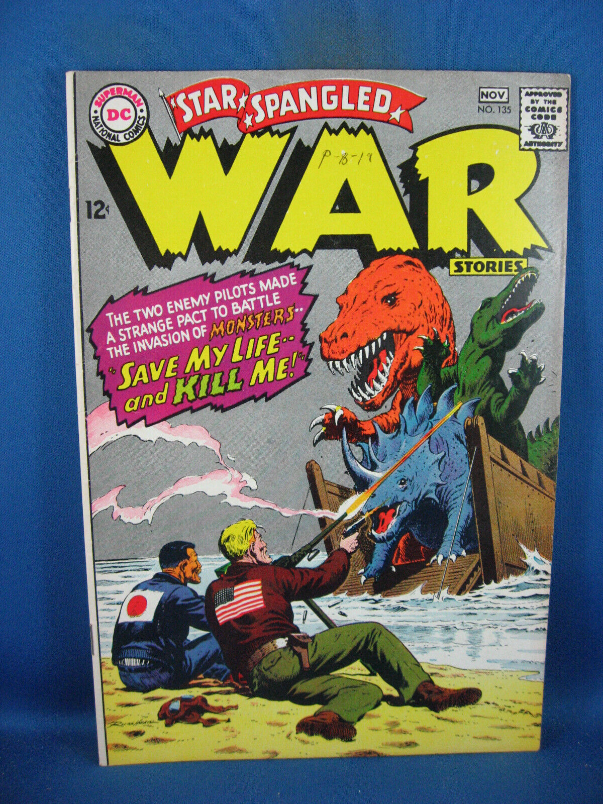 Star Spangled War Stories 135 Vg F Dc 1967 Dinosaur Cvr Comic Books