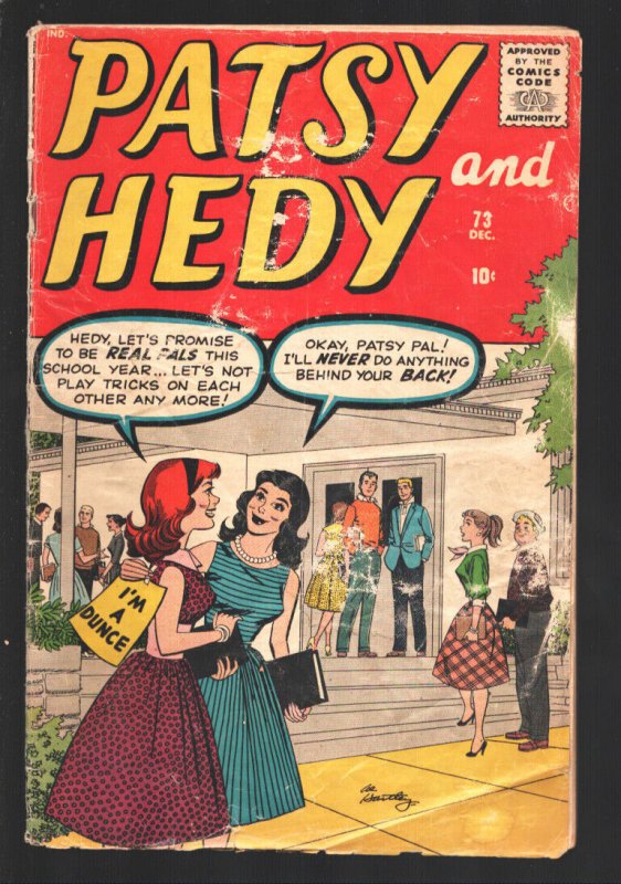 Patsy and Hedy #73 1960-Atlas-Al Hartley cover art-Paper dolls cut out ...