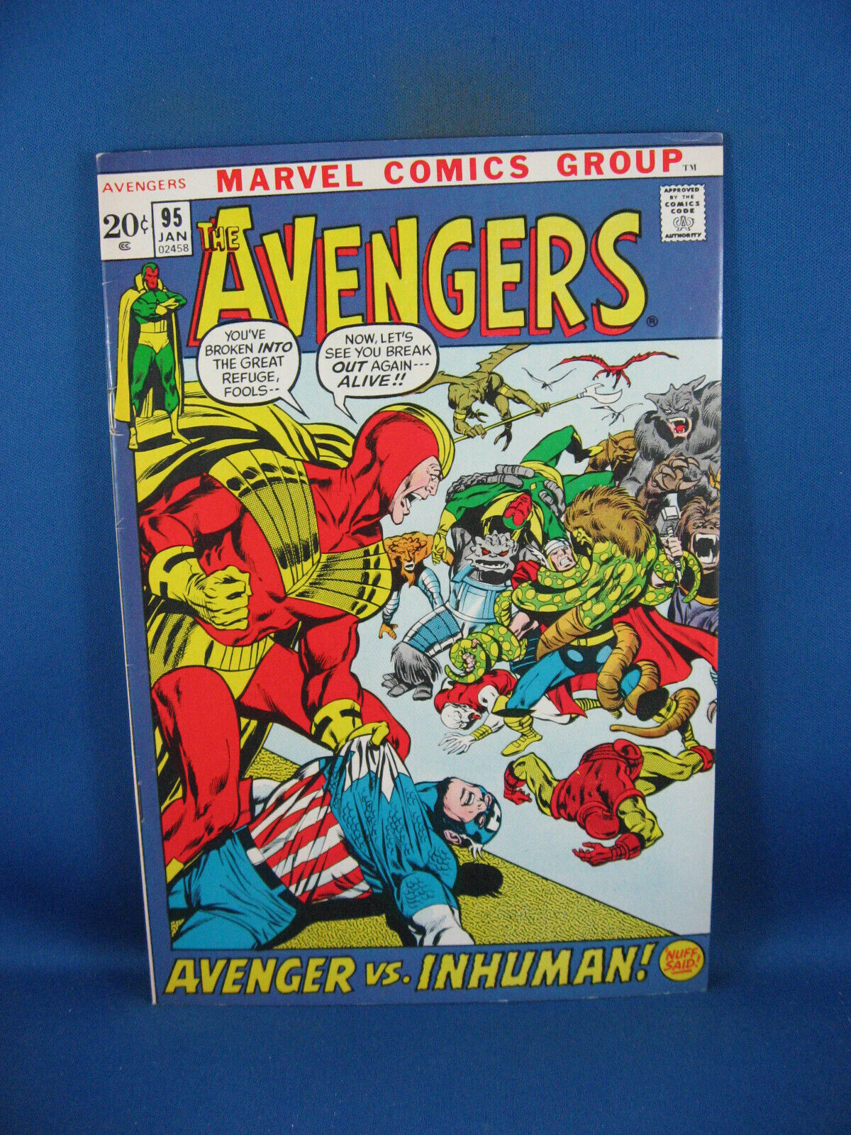 Avengers 95 F VF Signed Neal Adams Marvel 1972 | Comic Books - Bronze ...