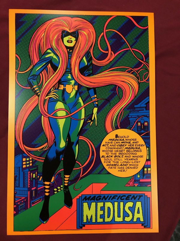 Medusa Inhumans Giant 20x30" Black Light Poster Jack Kirby Fantastic ...