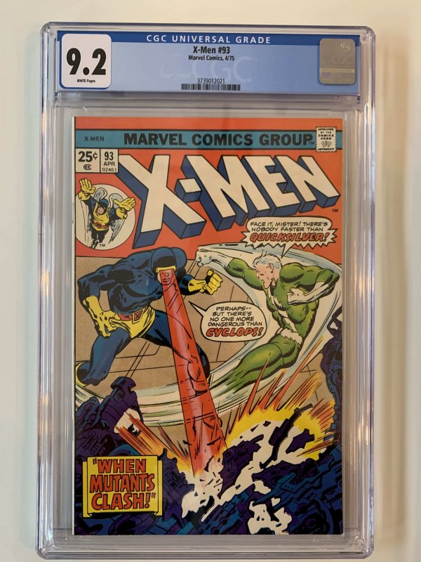 X-Men #93 CGC 9.2 (1975) - Cyclops & Quicksilver cover - WHITE pages ...