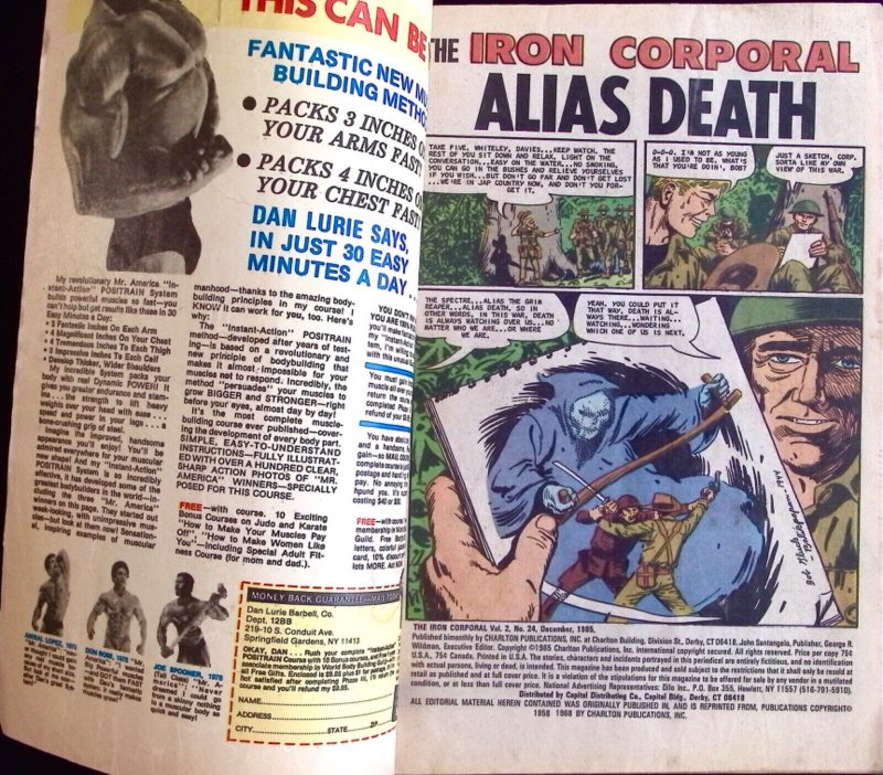 IRON CORPORAL Comic Issue 24 — Reprints Material - Sam Glanzman — 1985 ...