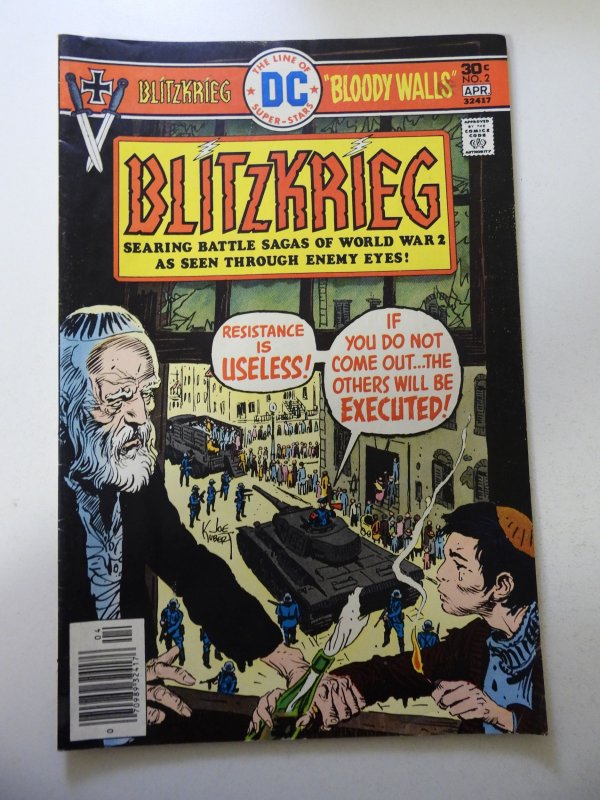 Blitzkrieg #2 (1976) FN- Condition MJ Insert Intact, marker stamp fc ...