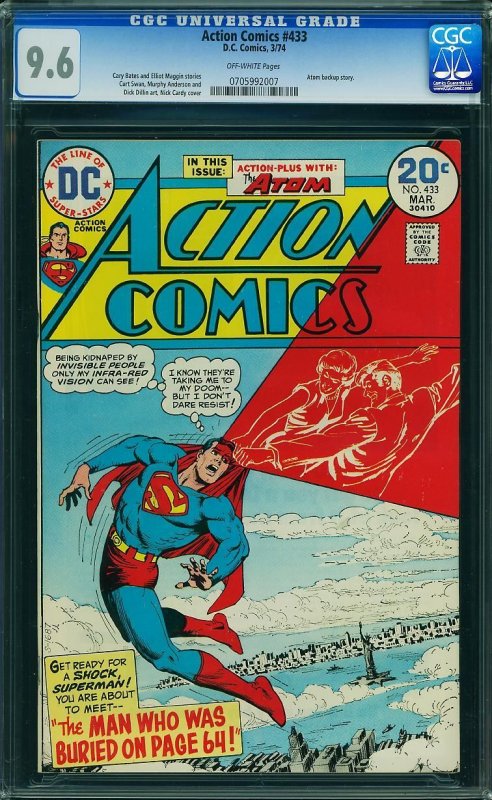 Action Comics #433 (1974) CGC 9.6 NM+ | Comic Books - Bronze Age, DC ...