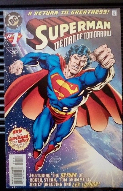 Superman: The Man of Tomorrow #1 DC Universe Corner Box Variant (1995 ...