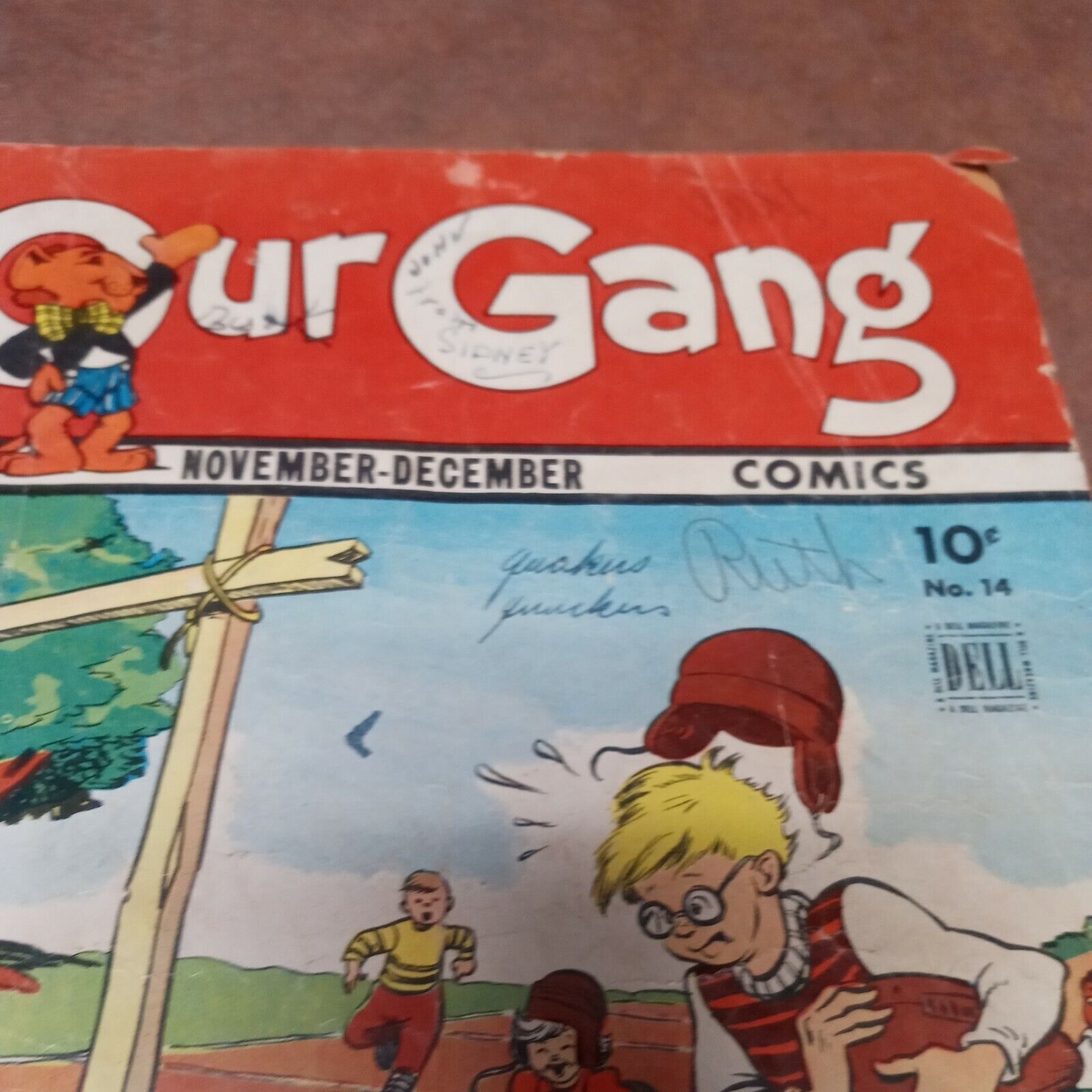 Our gang comic v 1 #14 dell 1944 4th barks barney bear tom and jerry ...