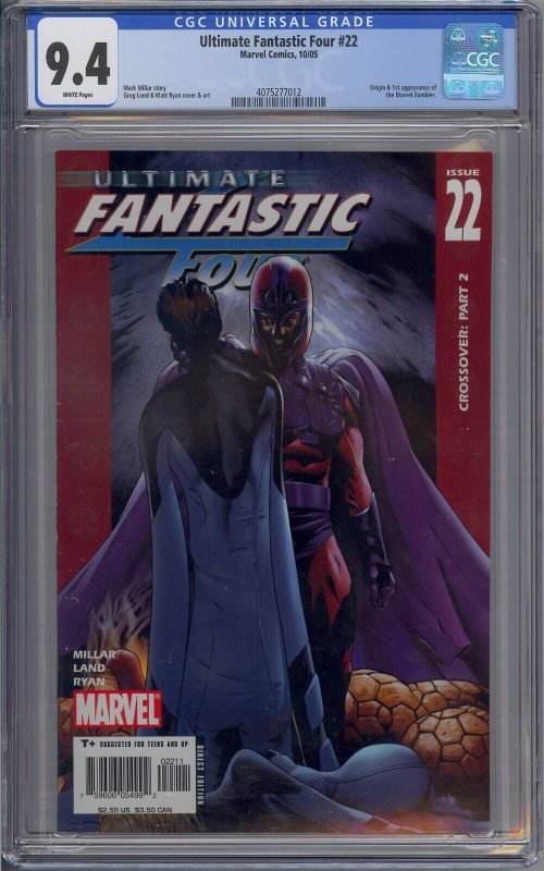 Ultimate Fantastic Four #22 CGC 9.4 1st Marvel Zombies | Comic Books ...