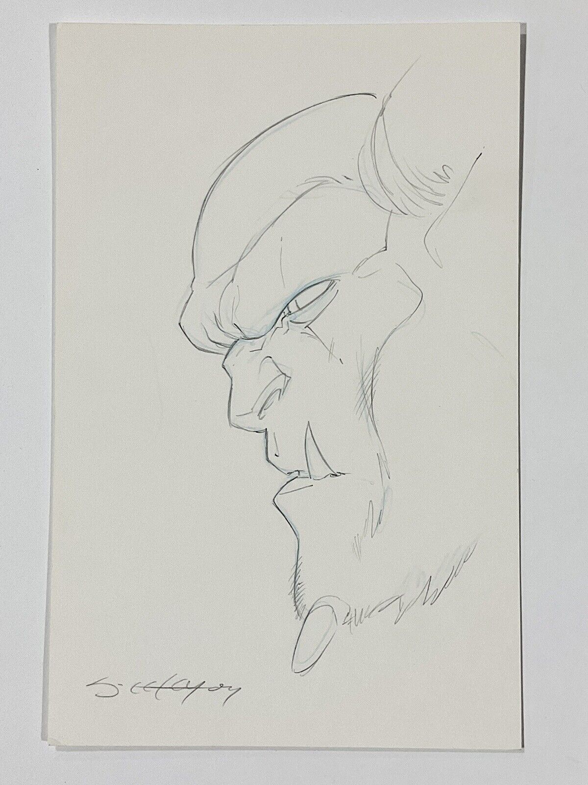 Devil Revival TIM Seeley Original ART Pencil Sketch Over Blue Layout ...