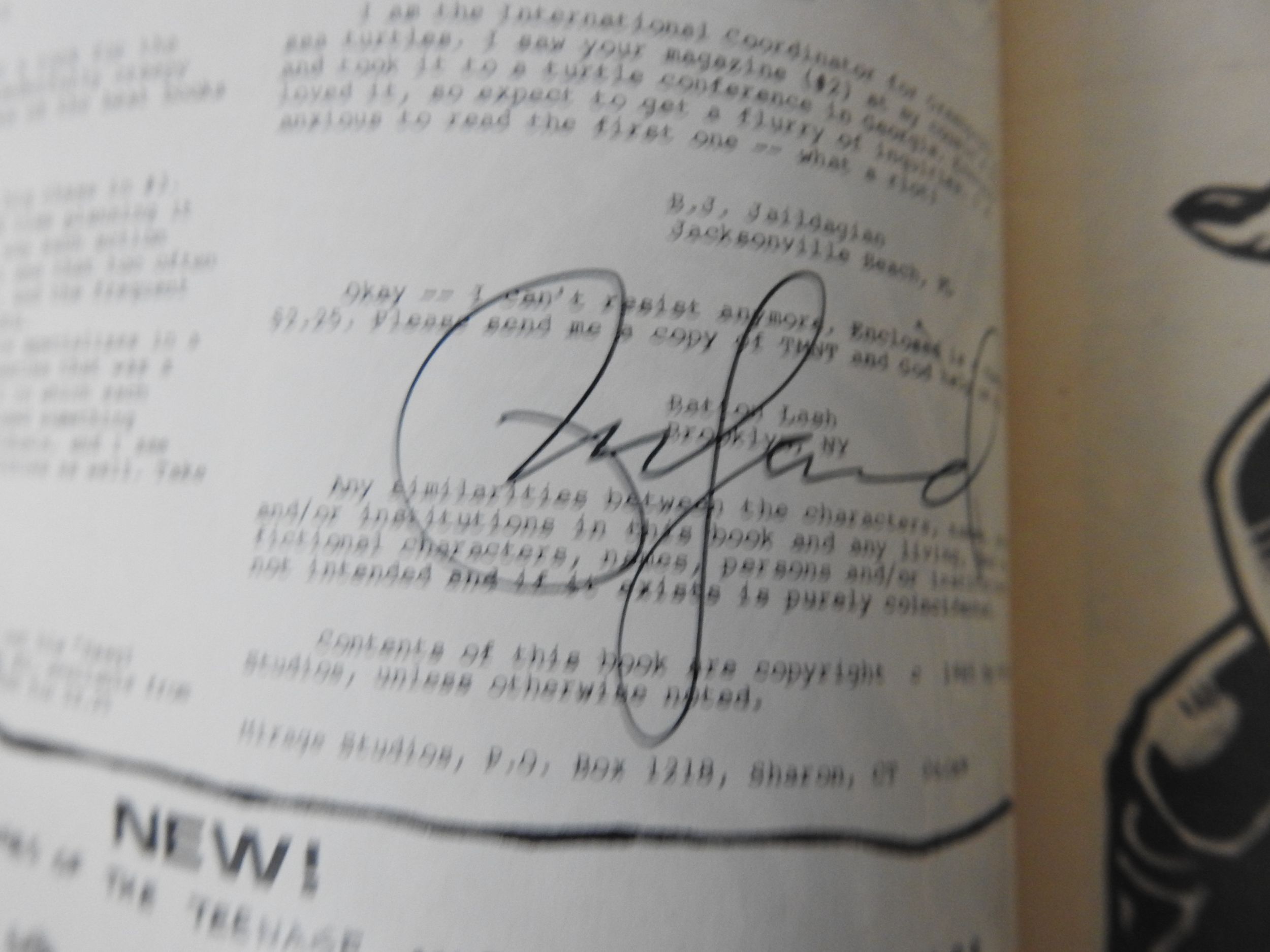 Raphael Teenage Mutant Ninja Turtle (1985) Signed Eastman and Laird! NM ...