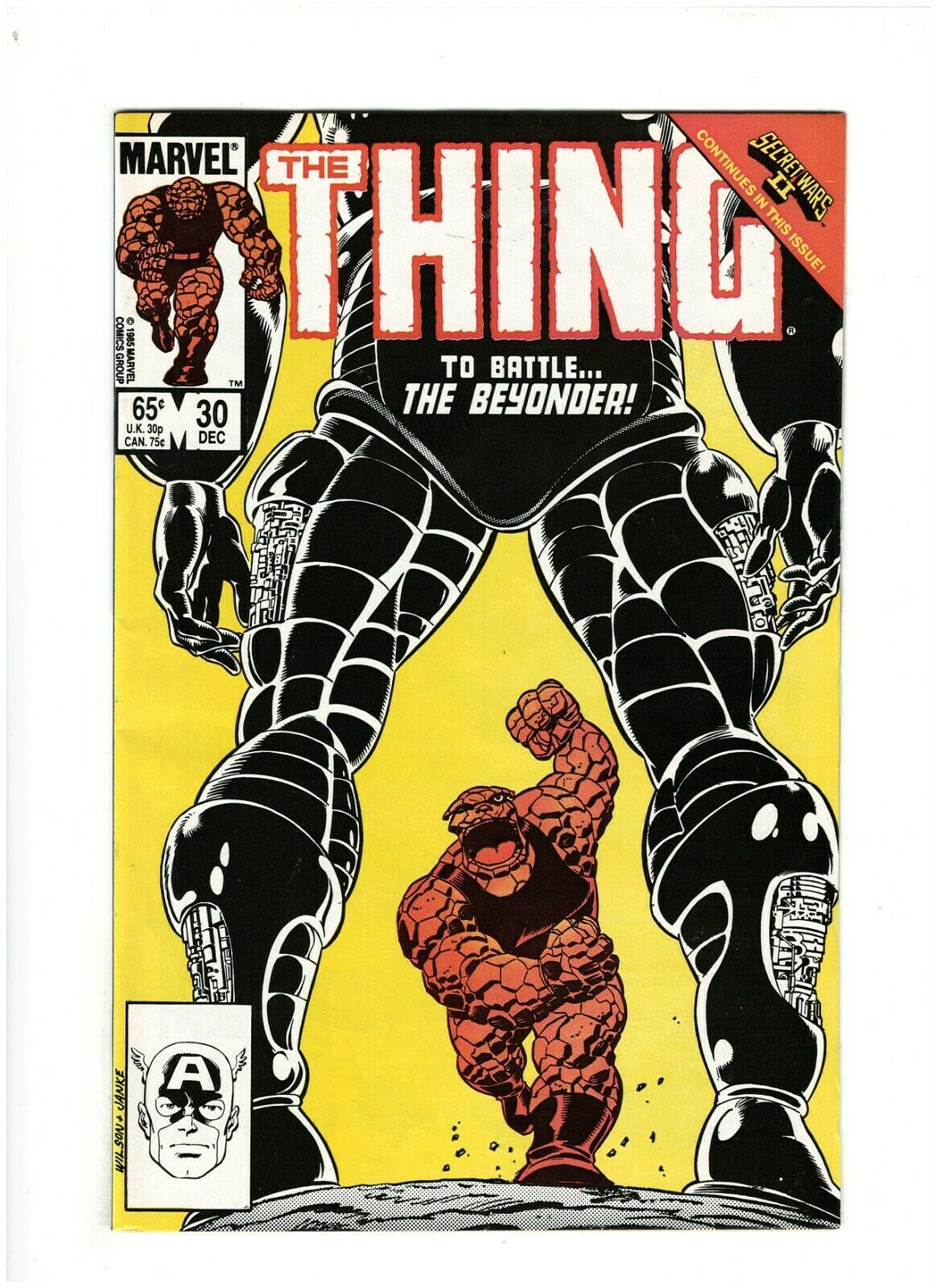 The Thing #30 VF 8.0 Marvel Comics 1985 Secret Wars II, vs. The ...