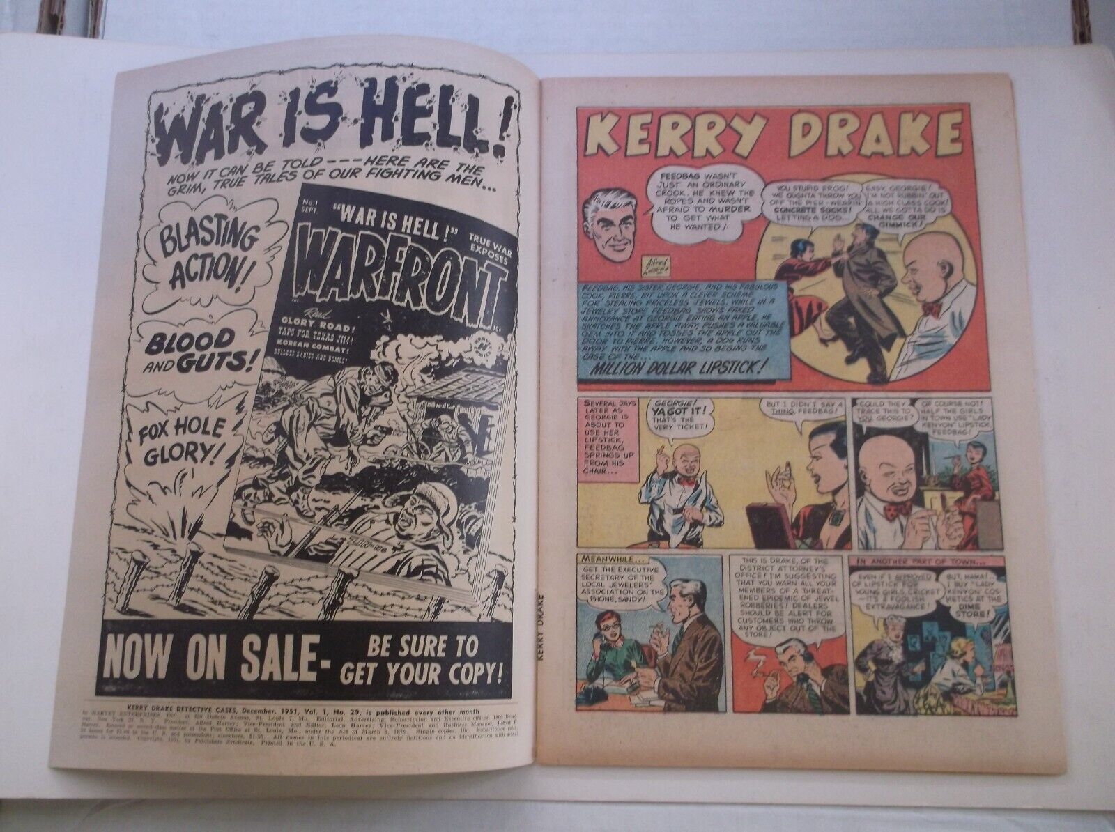 Harvey Comics: Kerry Drake Detective Cases #29, Pre-Code, 1950, VF (8.0 ...