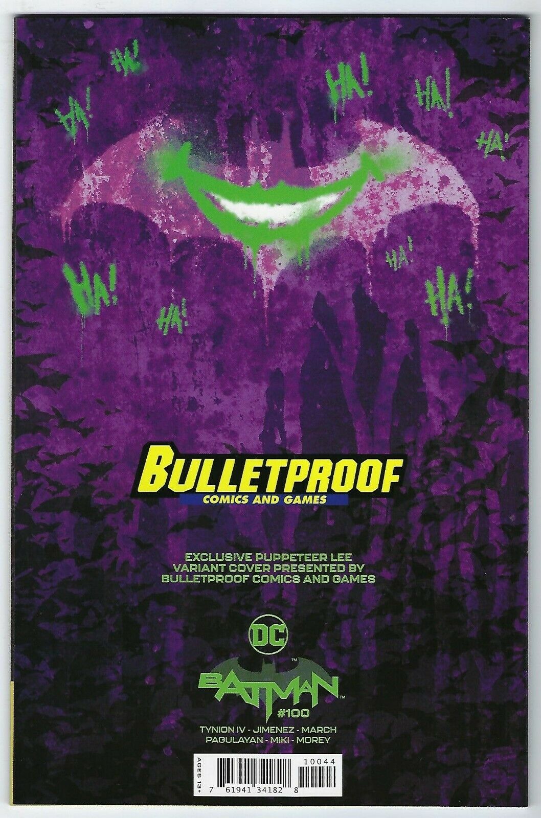 Batman # 100 Lee Puppeteer Virgin Variant Cover NM+ DC Joker War ...