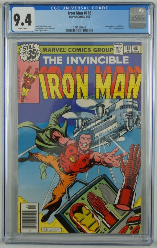 Iron Man #118 CGC 9.4 1st appearance of James Rhodes Rhodey - white ...