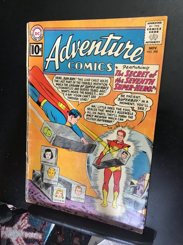 Adventure Comics #290 (1961) Early Sun Boy, Legion key! Mid grade! VG ...