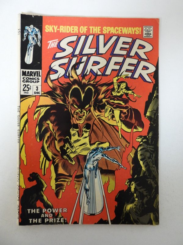 The Silver Surfer #3 1st appearance of Mephisto GD/VG 1st 2 wraps loose ...
