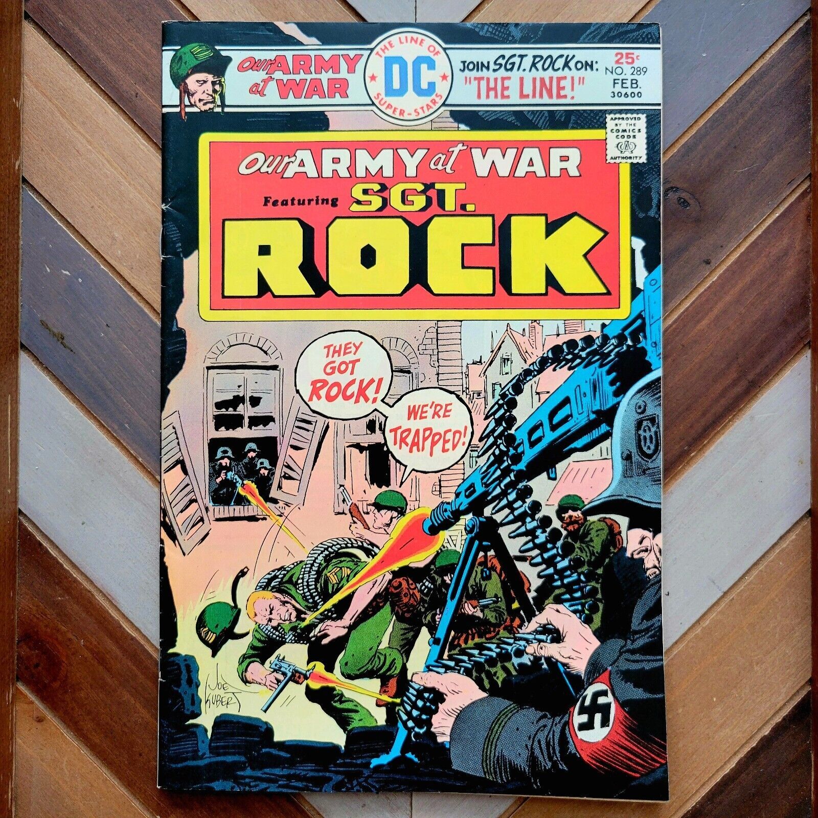 OUR Army at WAR #289 VF- DC 1976 Joe Kubert "The Line" WAR Gallery SGT ...