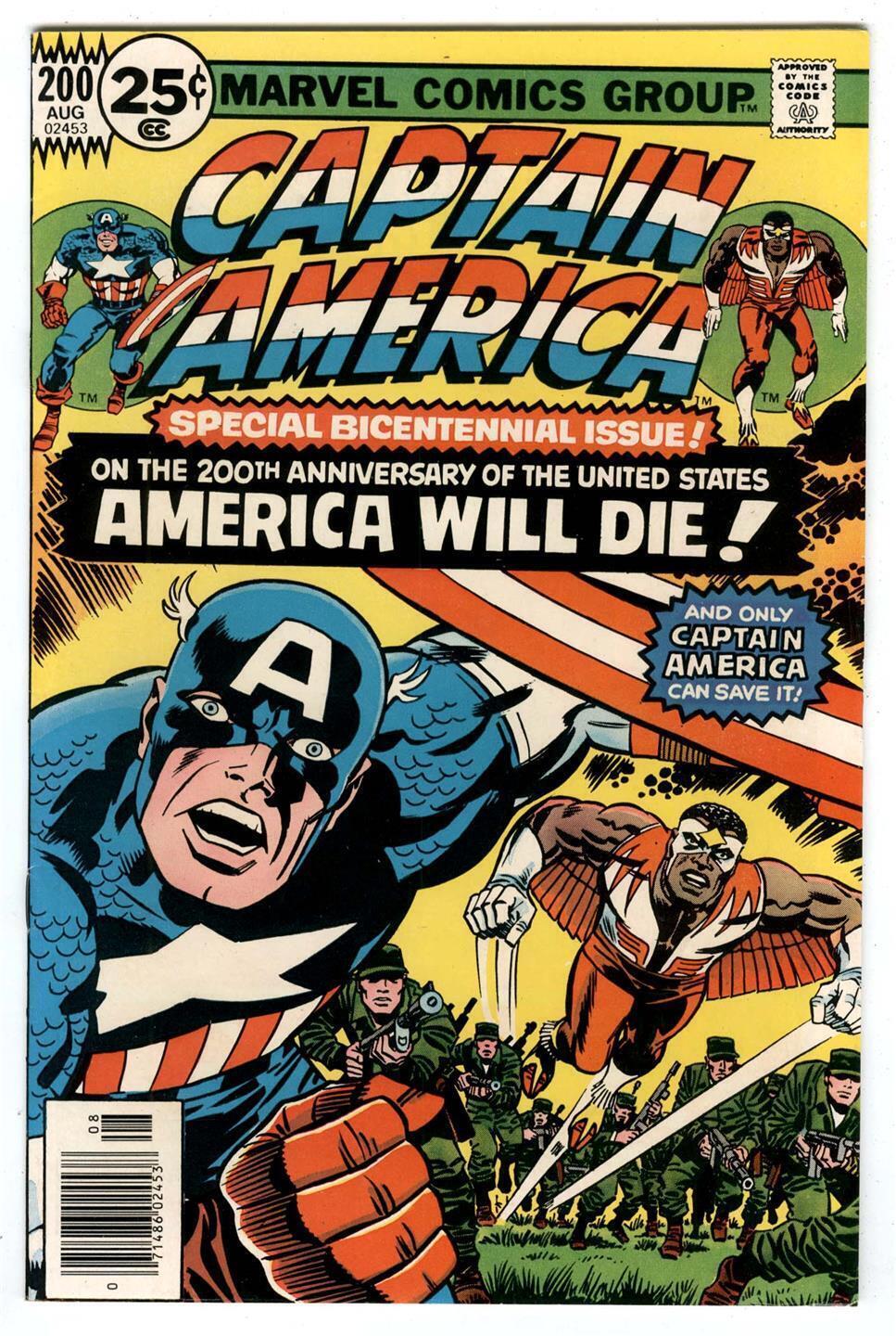 Captain America #200 Aug 1976 Jack Kirby Bicentennial Anniversary Issue ...