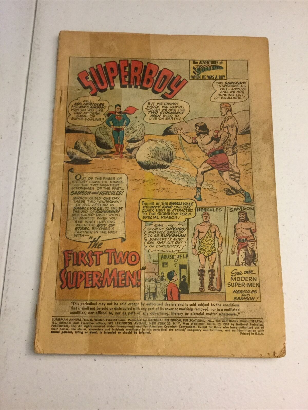 Superman Annual 6 Coverless Silver Age DC Comics | Comic Books - Modern ...