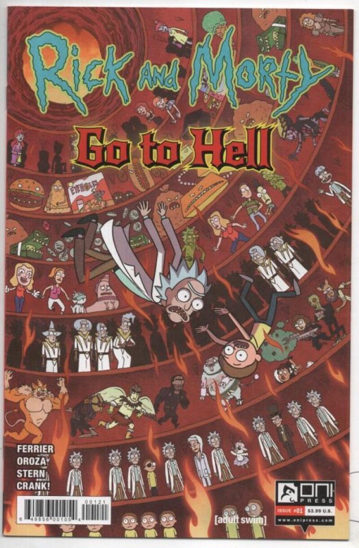RICK and MORTY GO TO HELL #1 B, 1st, NM, Grandpa, Oni Press, from ...