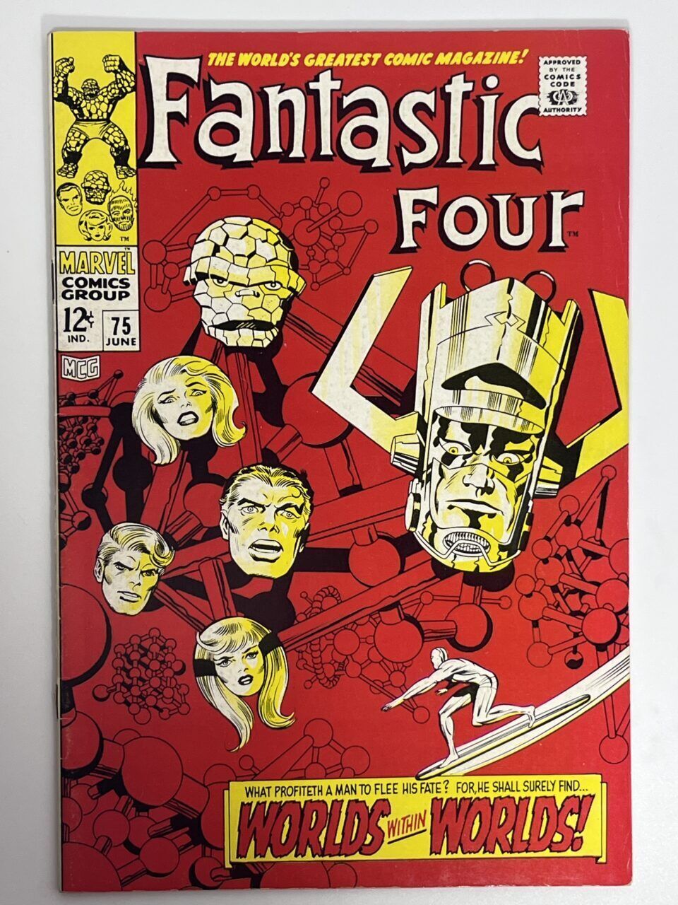 Fantastic Four #75 (1968) Classic cover art by Jack Kirby; bottom ...