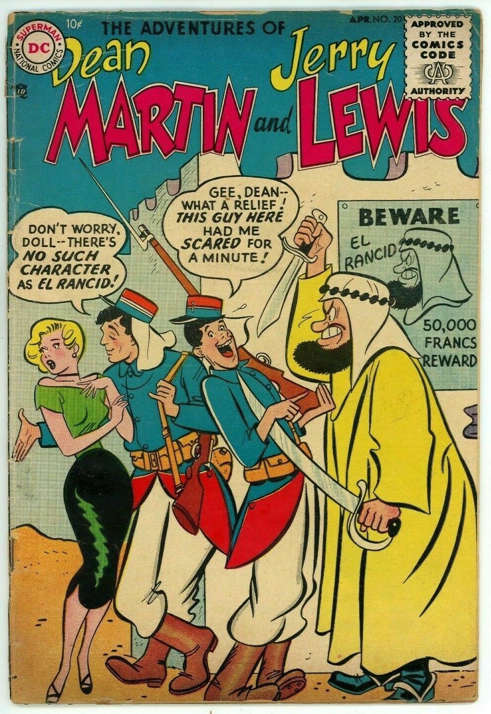 Adventures of Dean Martin & Jerry Lewis #20 (1956) - 4.0 VG *El Rancid ...