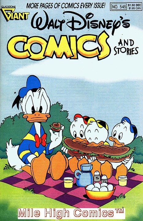 WALT DISNEY'S COMICS AND STORIES (1985 Series) (GLAD) #545 Very Good ...