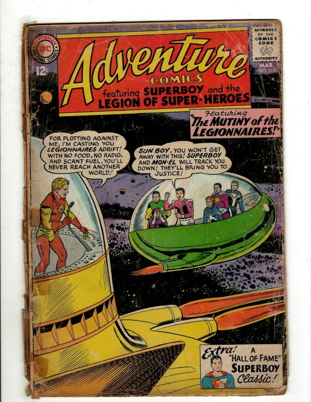 10 Adventure Comics DC # 306 311 312 313 314 315 317 318 319 221 ...