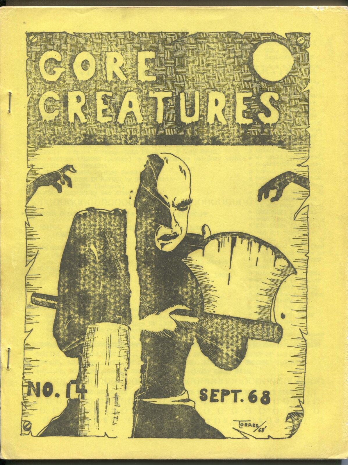 Gore Creatures #14 1968-early horror movie fanzine-Hammer Films-G/VG ...
