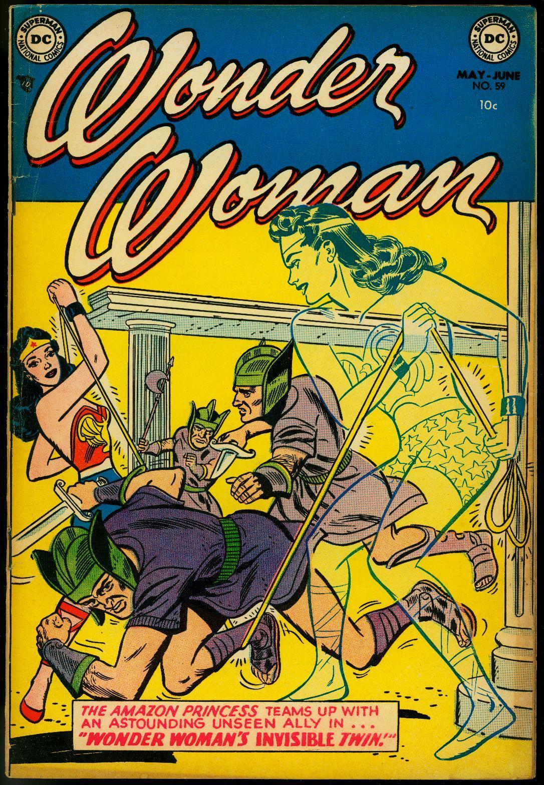 Wonder Woman #59 1953- DC Golden Age Comic-Invisble Twin VG | Comic ...