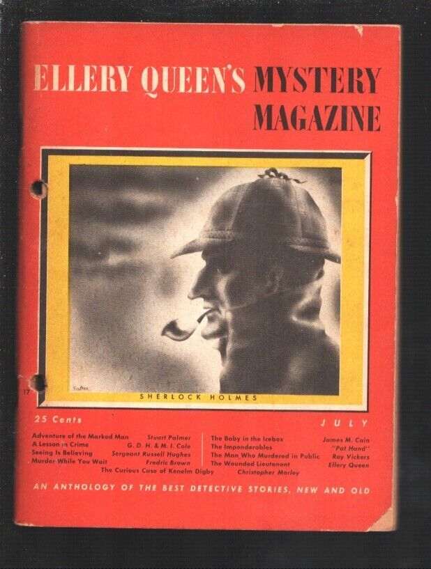 Ellery Queen's Mystery Magazine 7/1944--Sherlock Holmes -Pulp fiction ...