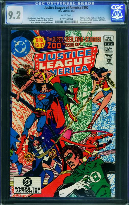 Justice League of America #200-Cgc 9.2 Wp-Nm-Wraparound Cover ...