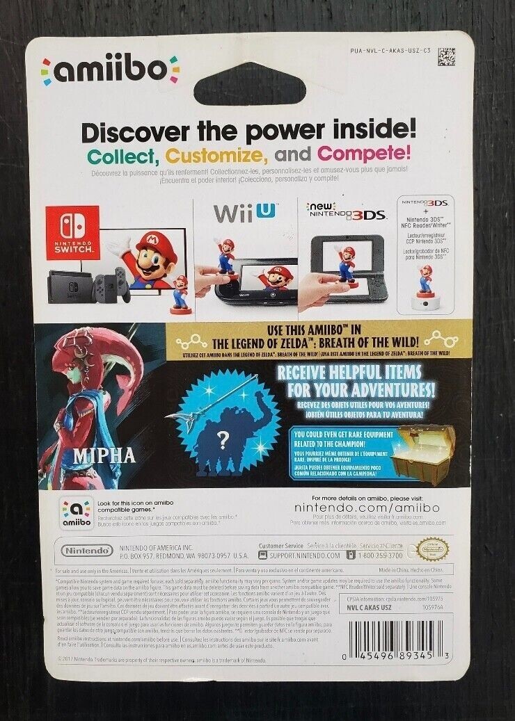 Nintendo The Legend of Zelda Breath of the Wild Mipha Amiibo Factory ...