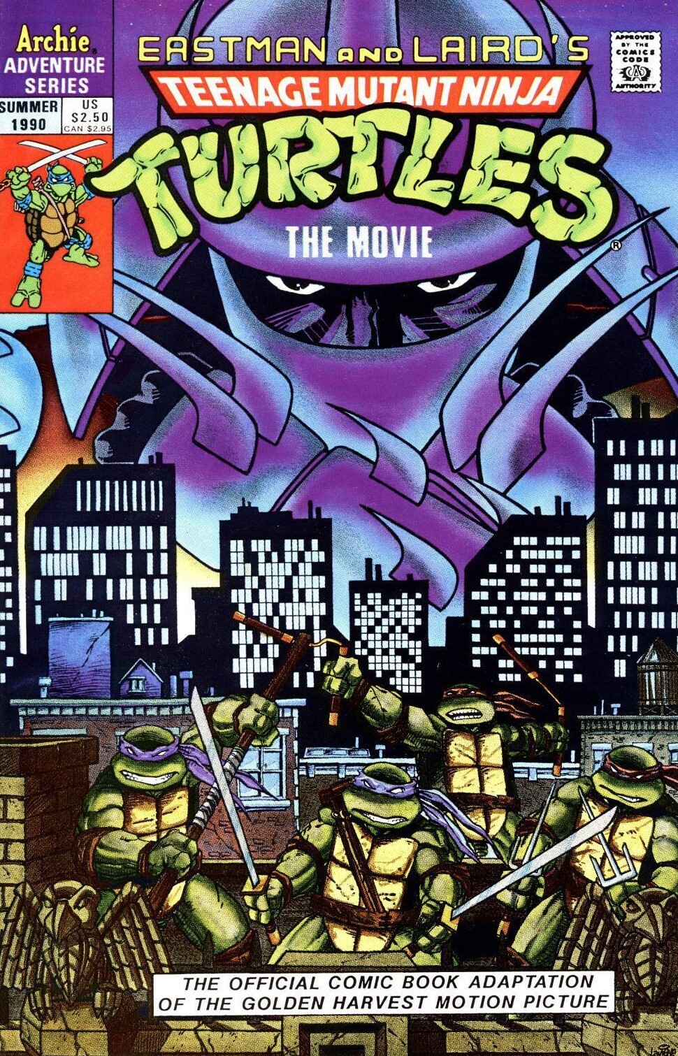 Teenage Mutant Ninja Turtles: The Movie (Archie) #1 VG ; Archie | low ...