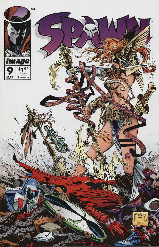 Spawn #9 FN ; Image | 1st Appearance Angela With Jim Lee Poster Neil ...