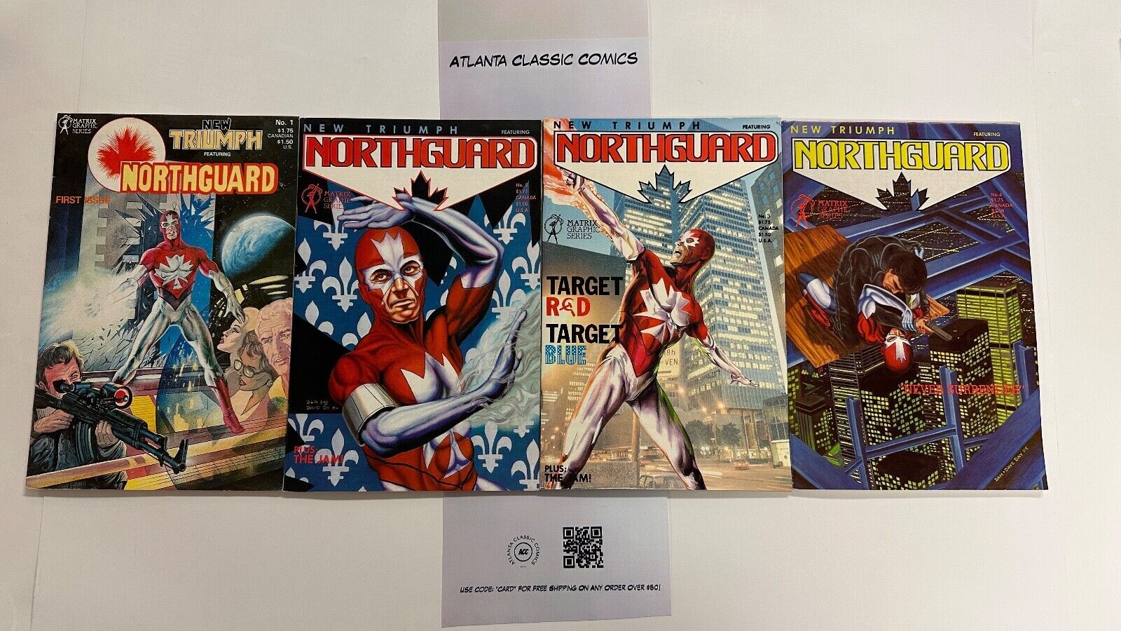 4 New Triumph Northguard Matrix Graphics Comics # 1 2 3 4 95 CT6 ...