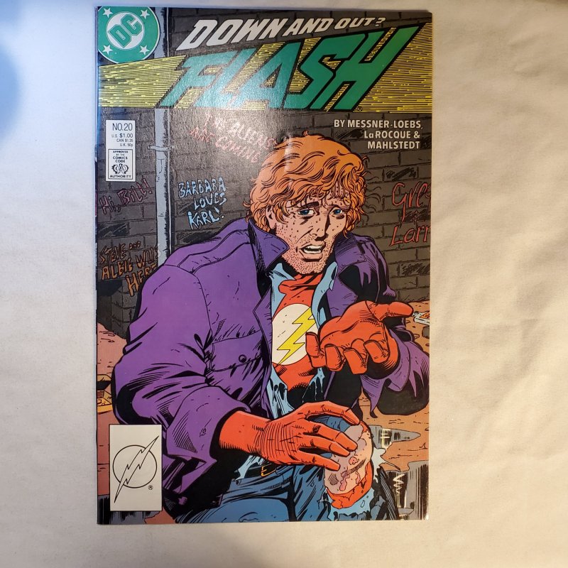 Flash 20 Very Fine+ Cover art by Greg LaRoque | Comic Books - Copper ...