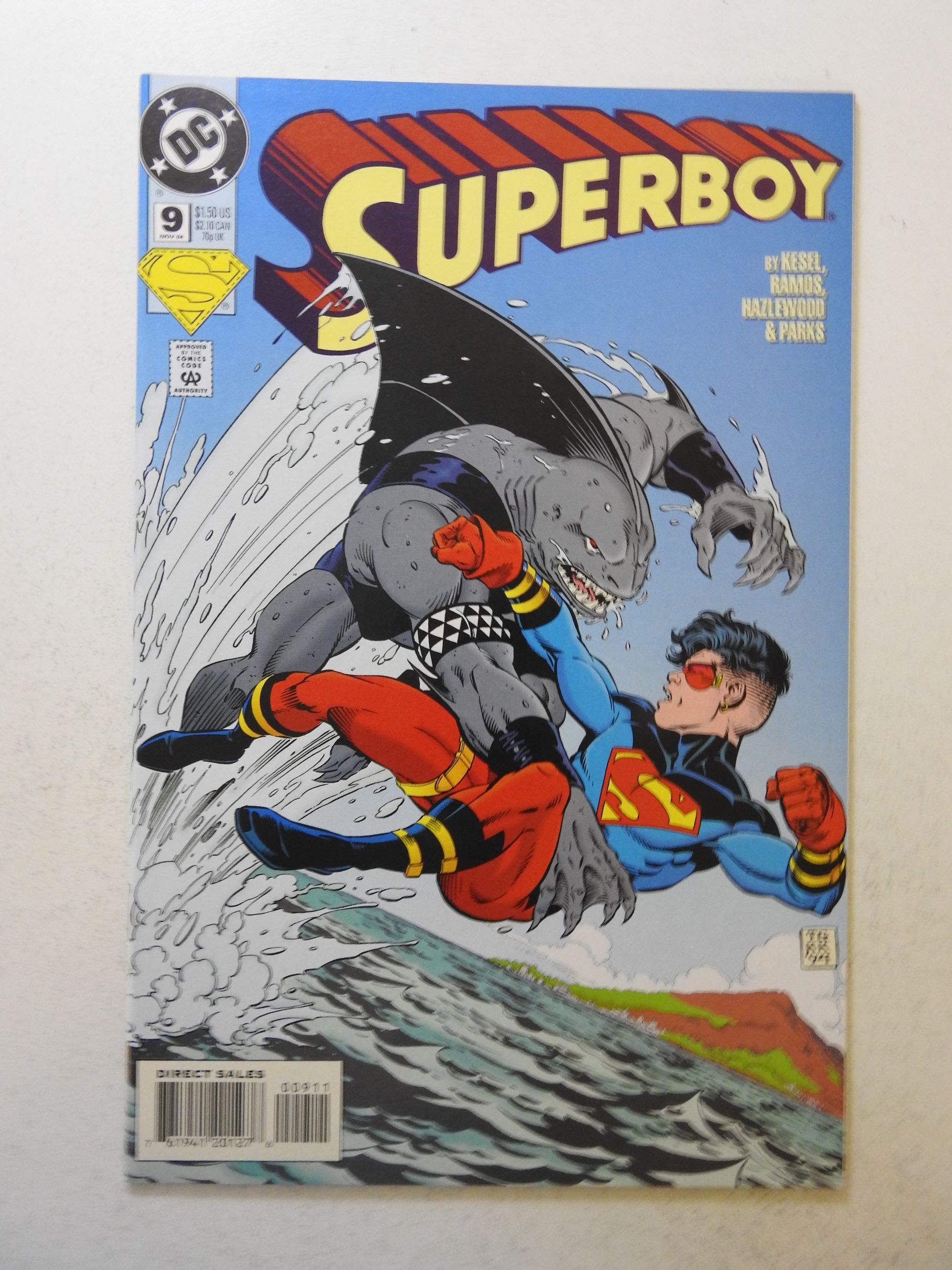 Superboy #9 (1994) NM- Condition! 1st Full App of King Shark! | Comic ...
