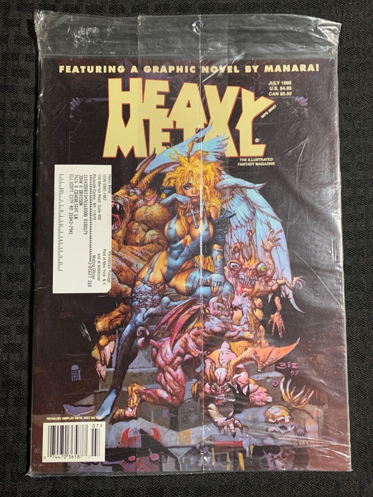 1998 July HEAVY METAL Fantasy Art Magazine SEALED Graphic Novel by ...