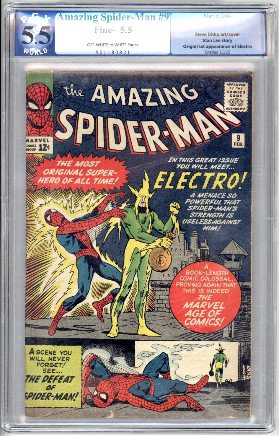 Amazing Spider-Man 9 PGX 5.5 1st Electo | Comic Books - Silver Age ...