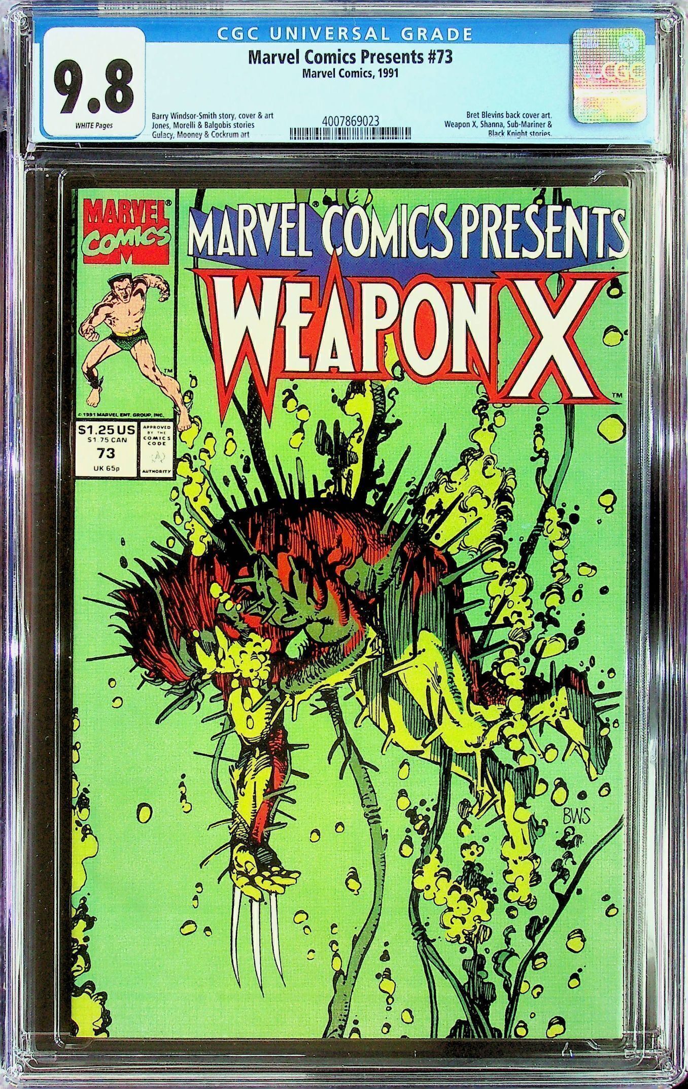 Marvel Comics Presents #73 Direct Edition (1991) - CGC 9.8 - Cert ...